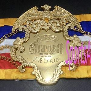 Joe Louis Ring Boxing Championship Belt Gold Plated - Etsy