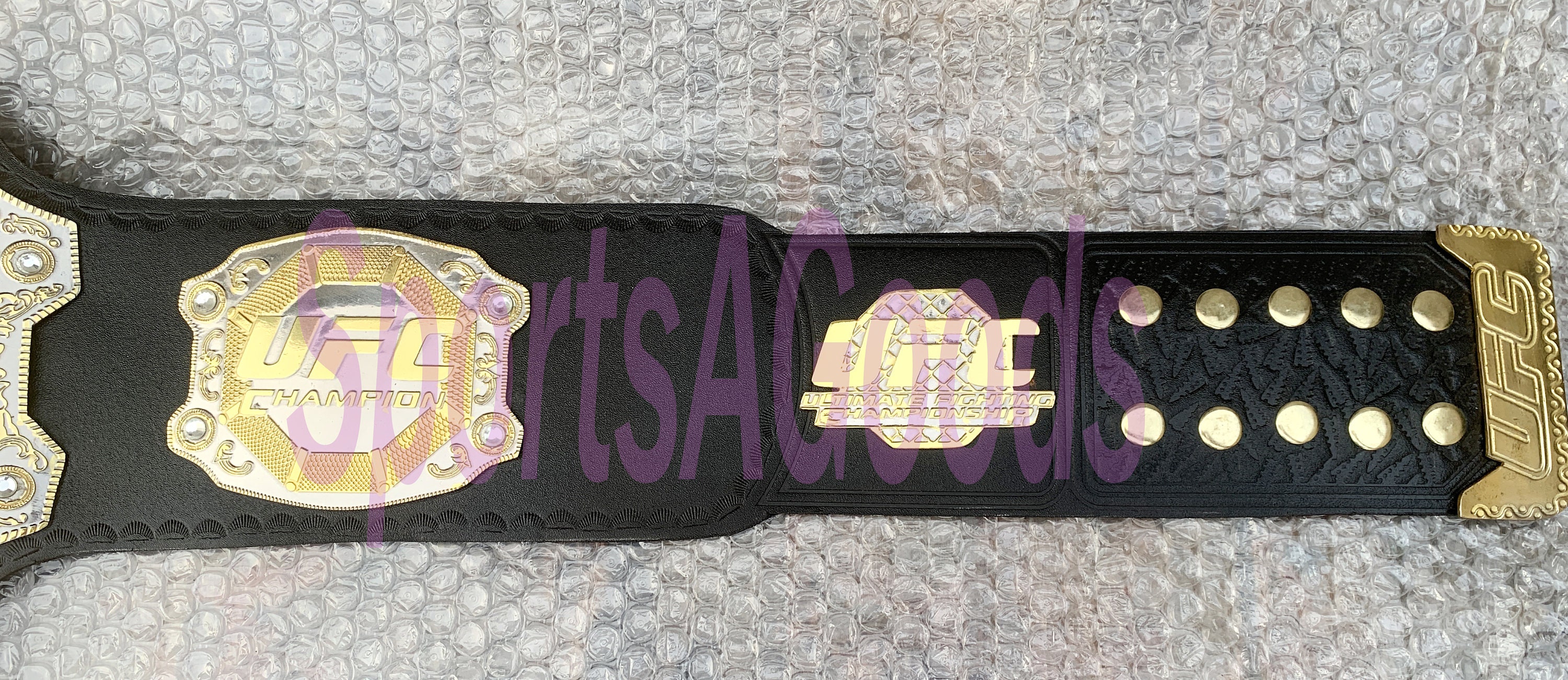 UFC Ultimate Fighting Championship Belt Dual Plated Leather Strap - Etsy