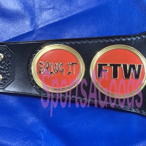 FTW TAZ Wrestling Championship Belt Gold Plated 4mm Zinc Title Belt - Etsy