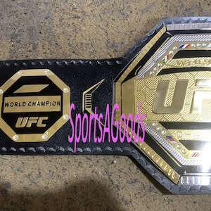 UFC World Legacy Championship Belt Dual Plated Leather Strap - Etsy