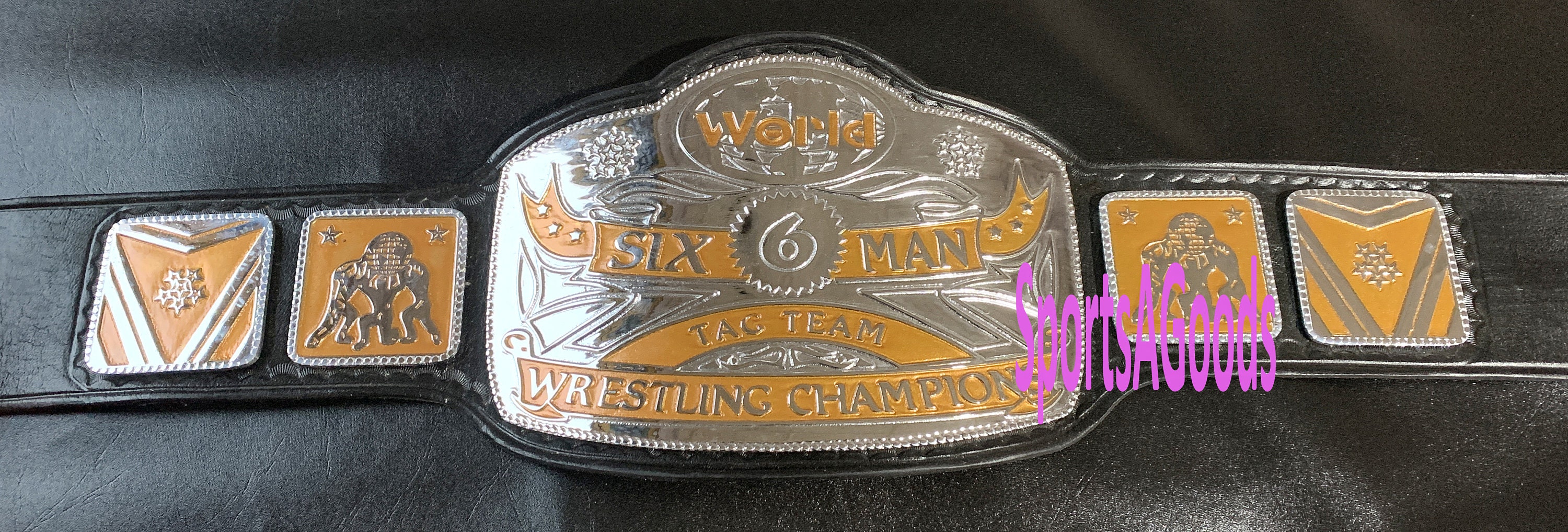 WCWA World Six Man Tag Team Wrestling Championship Belt Adult Size - Etsy