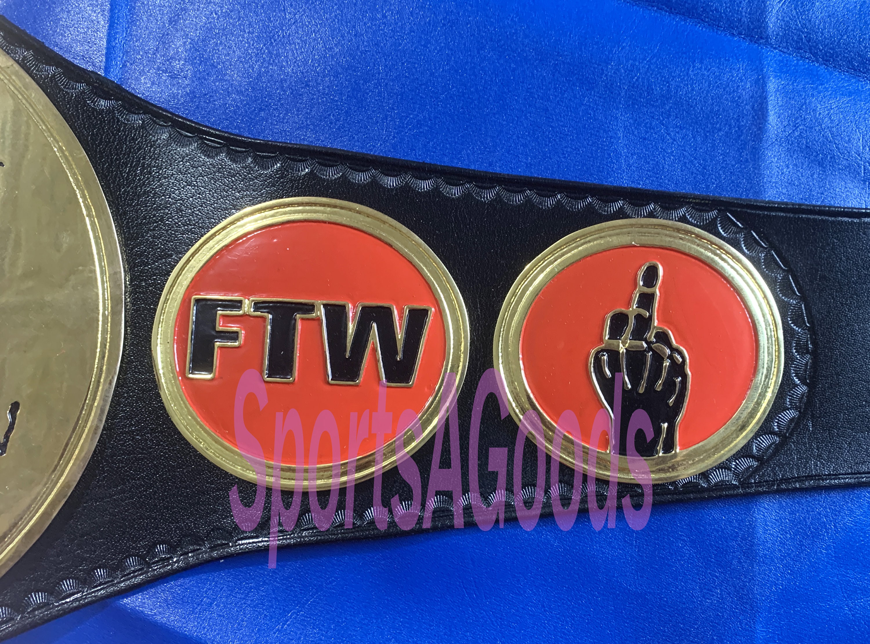 FTW TAZ Wrestling Championship Belt Gold Plated 4mm Zinc Title Belt - Etsy