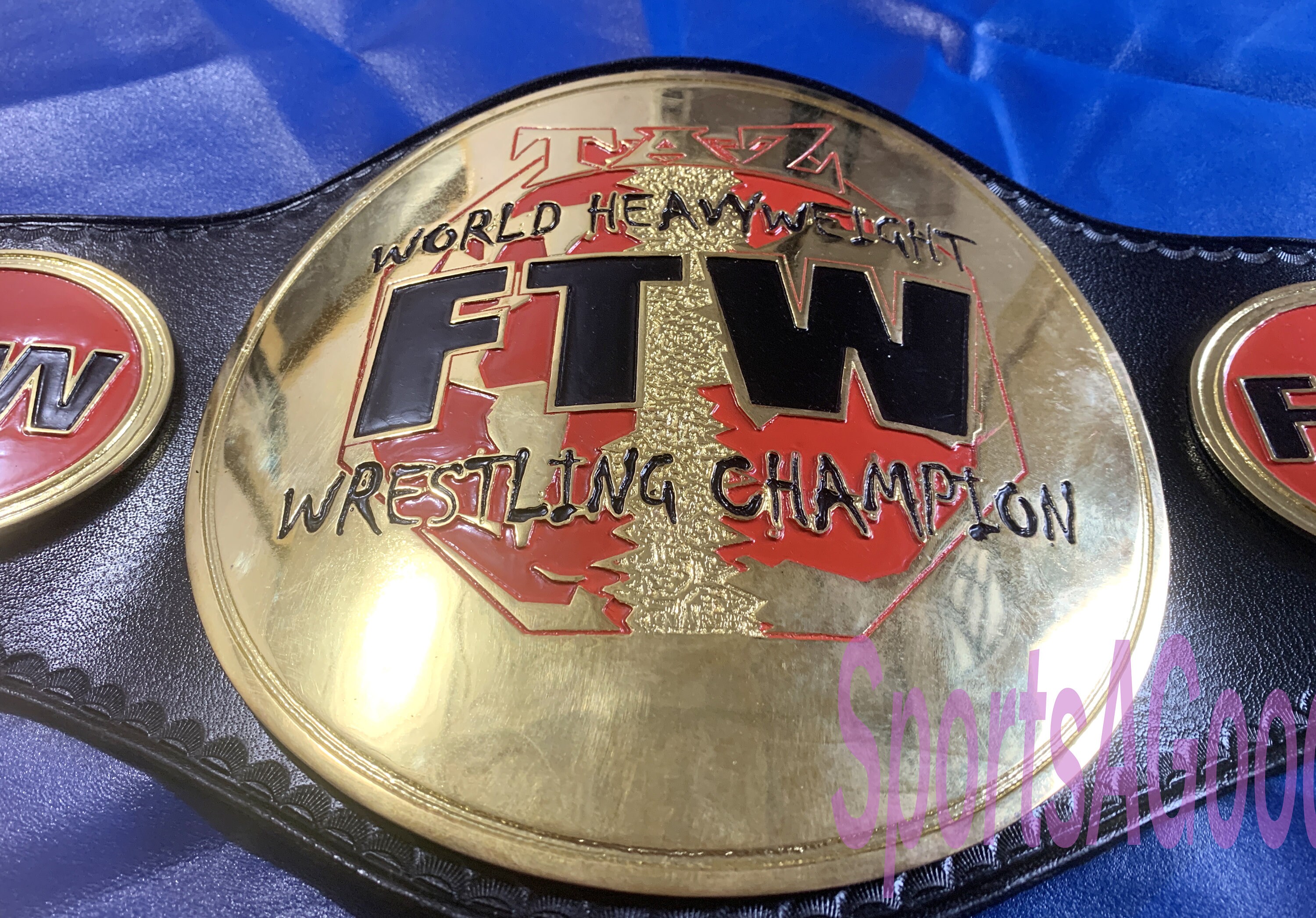 FTW TAZ Wrestling Championship Belt Gold Plated 4mm Zinc Title Belt - Etsy