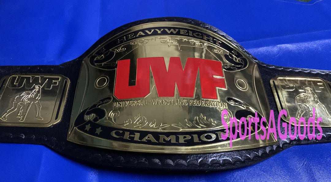 UWF Universal Wrestling Federation Championship Belt Leather Strap ...