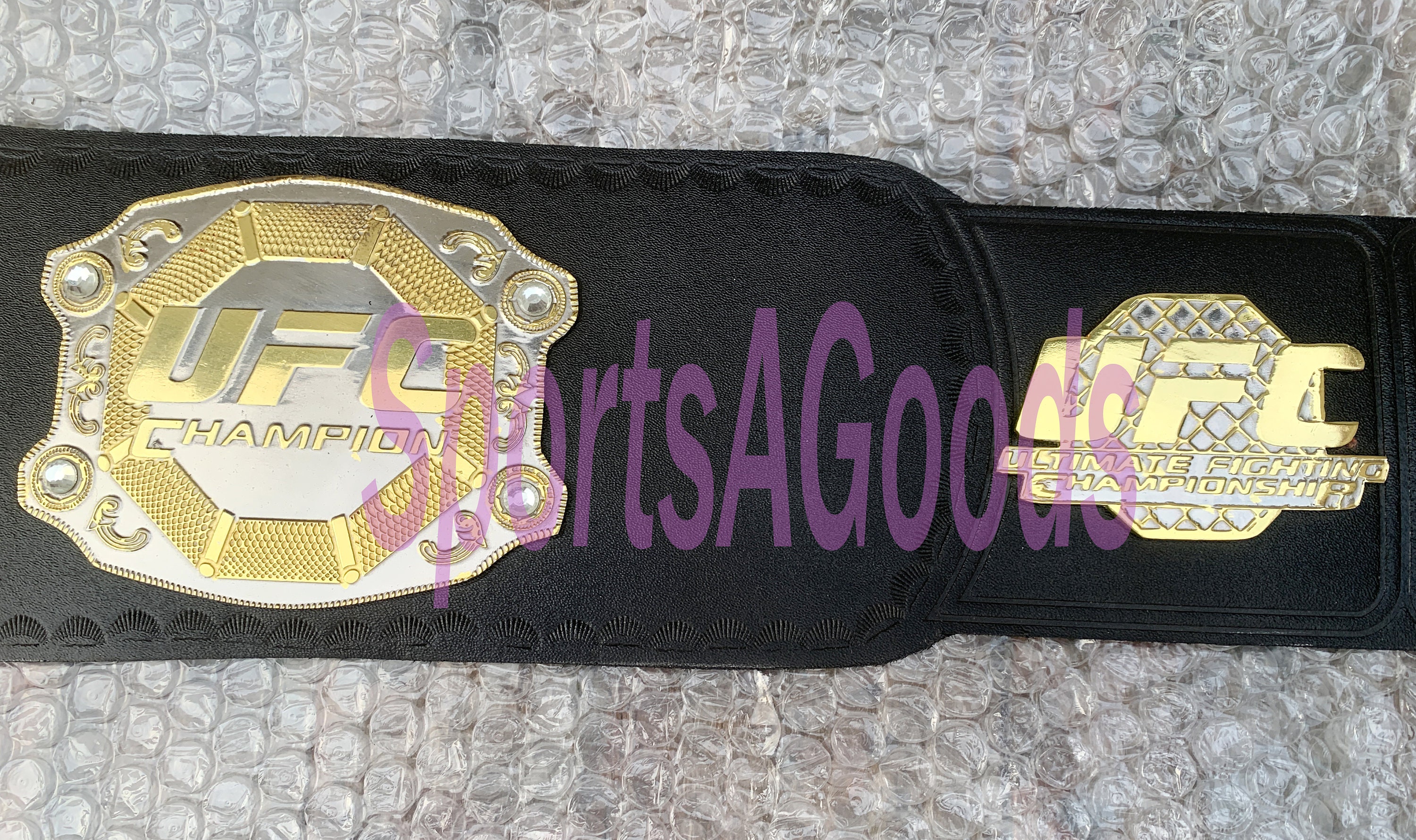UFC Ultimate Fighting Championship Belt Dual Plated Leather Strap - Etsy