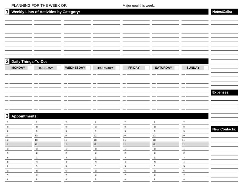 Weekly Planner: Organize Your Entire Week on One Page! - Etsy