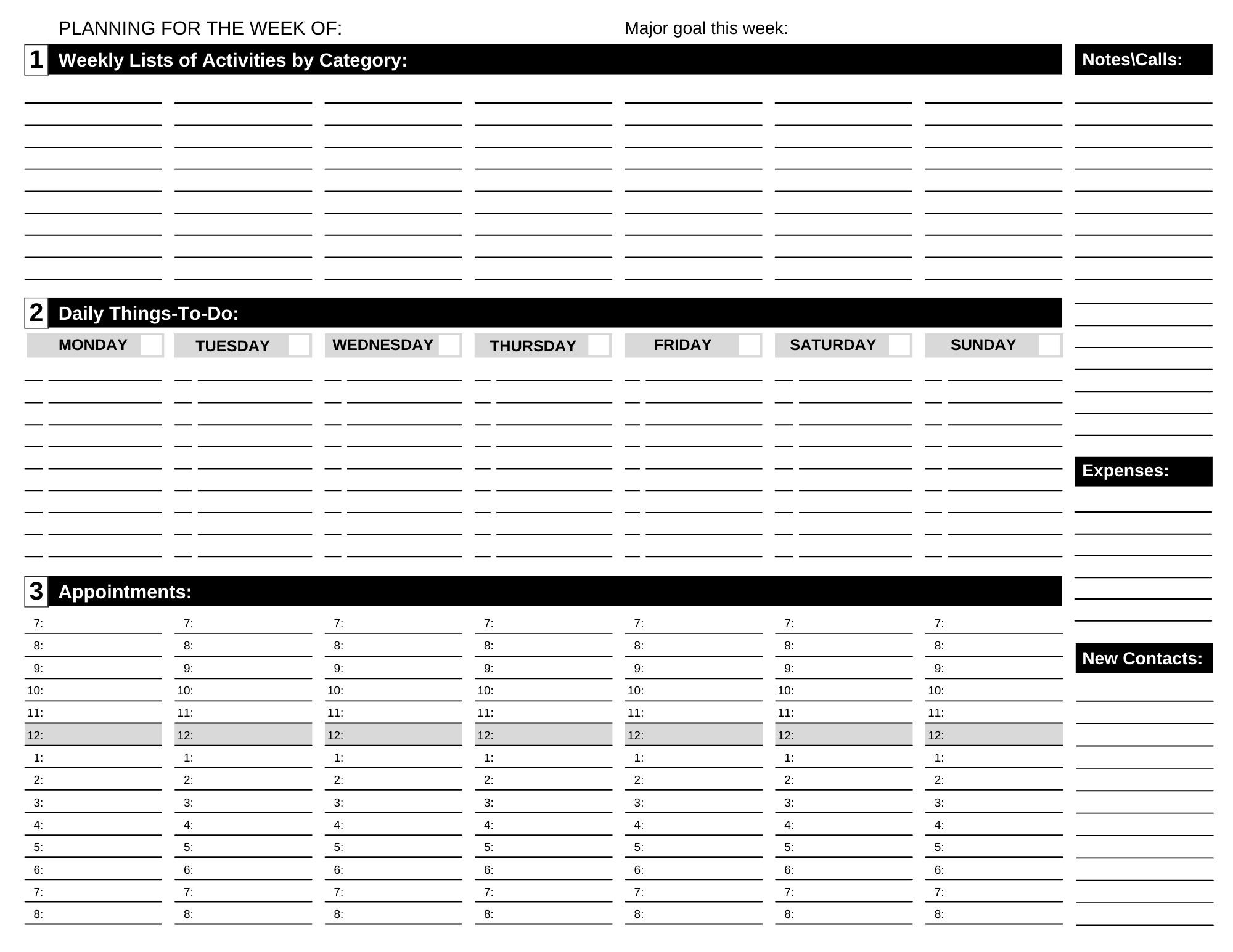 Weekly Planner: Organize Your Entire Week on One Page! - Etsy