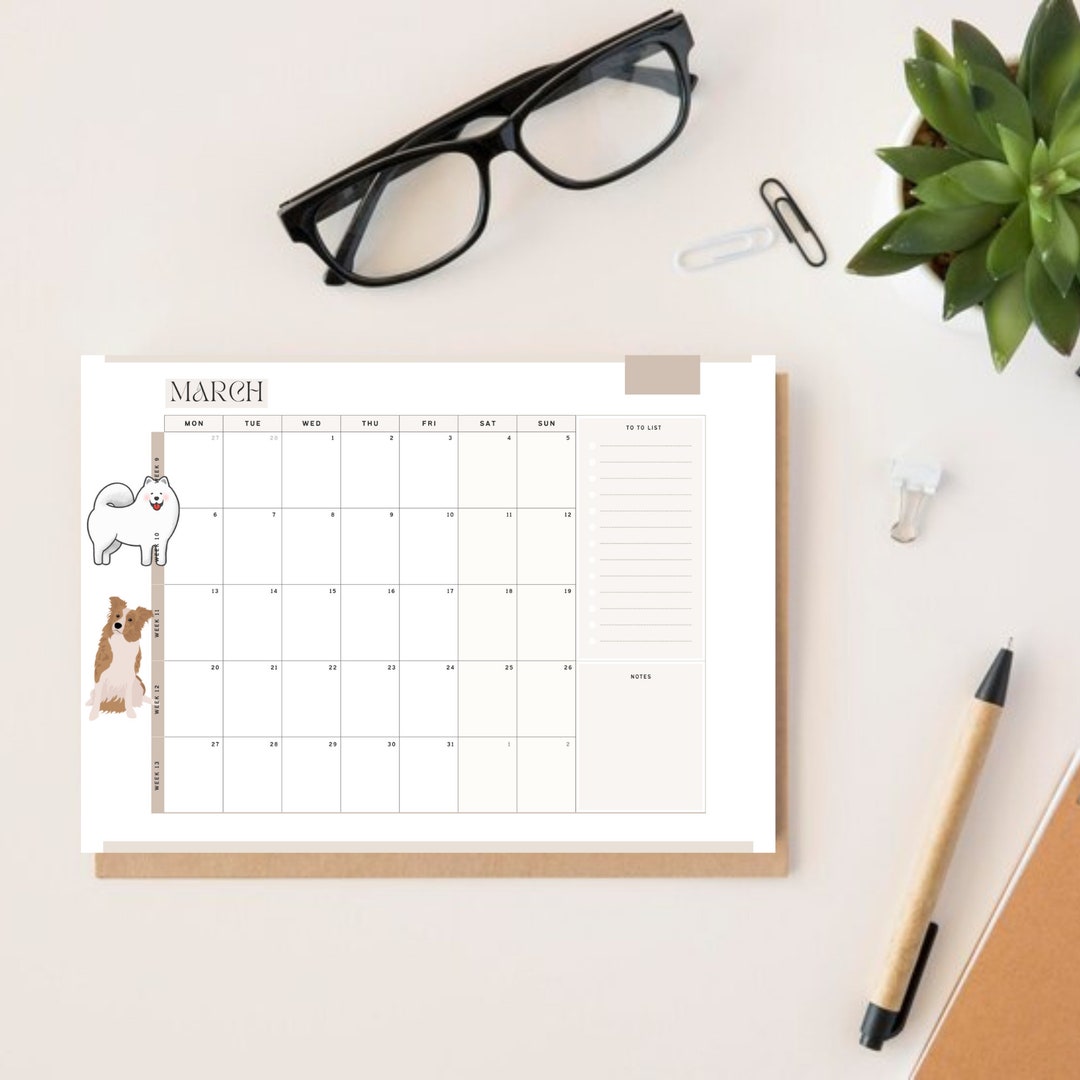 Yearly Planner Digital | Monthly Planner | Printable Yearly Planner ...