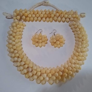 Pacific Islands Marshallese Jewelry Set - Necklace, Bracelet, Earrings ...