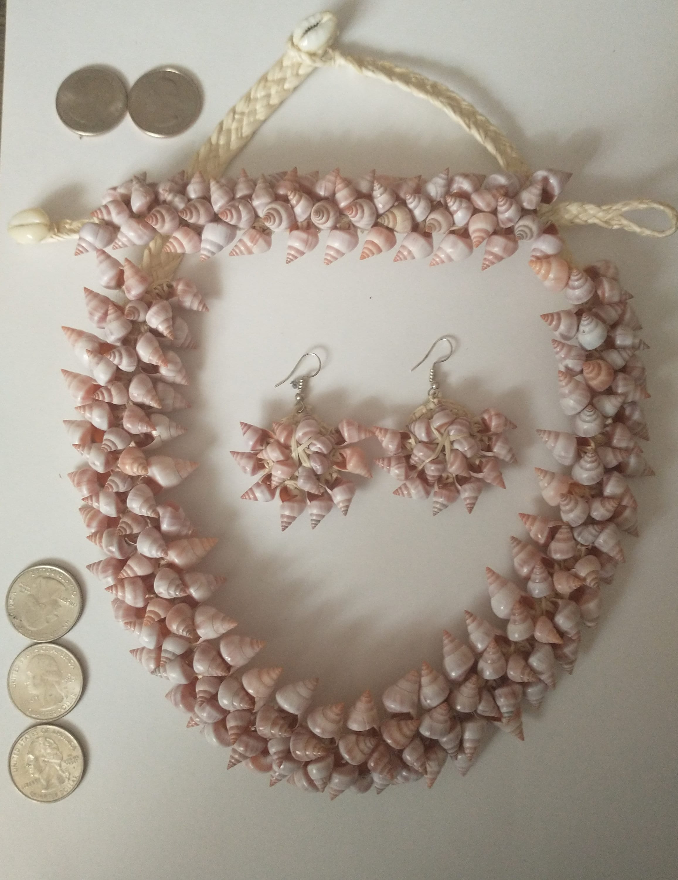 Pacific Islands Marshallese Jewelry Set - Necklace, Bracelet, Earrings ...