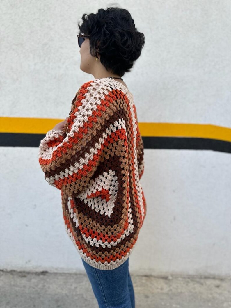 Crochet Hexagon Cardigan - Etsy