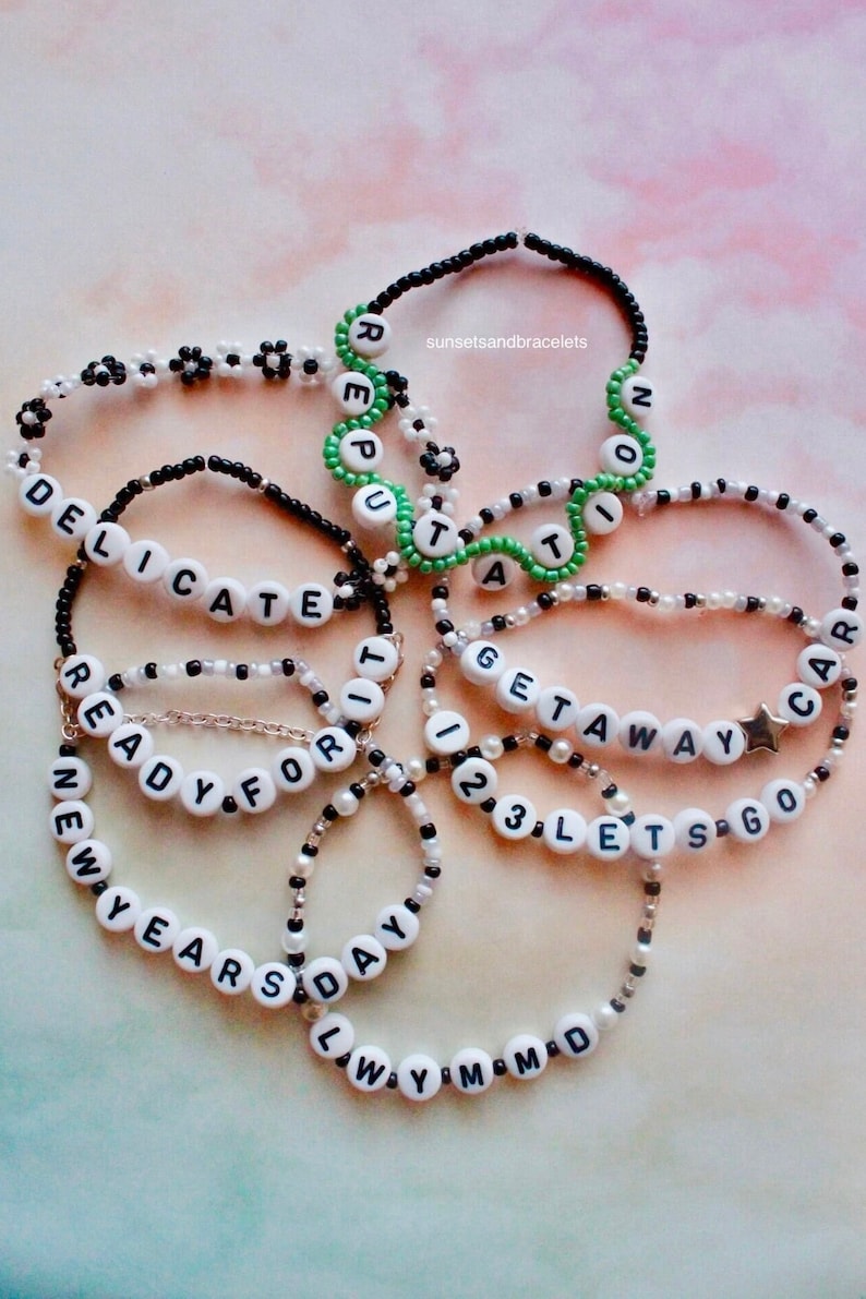 Reputation Friendship Bracelet | Taylor Swift Bracelet | Beaded ...