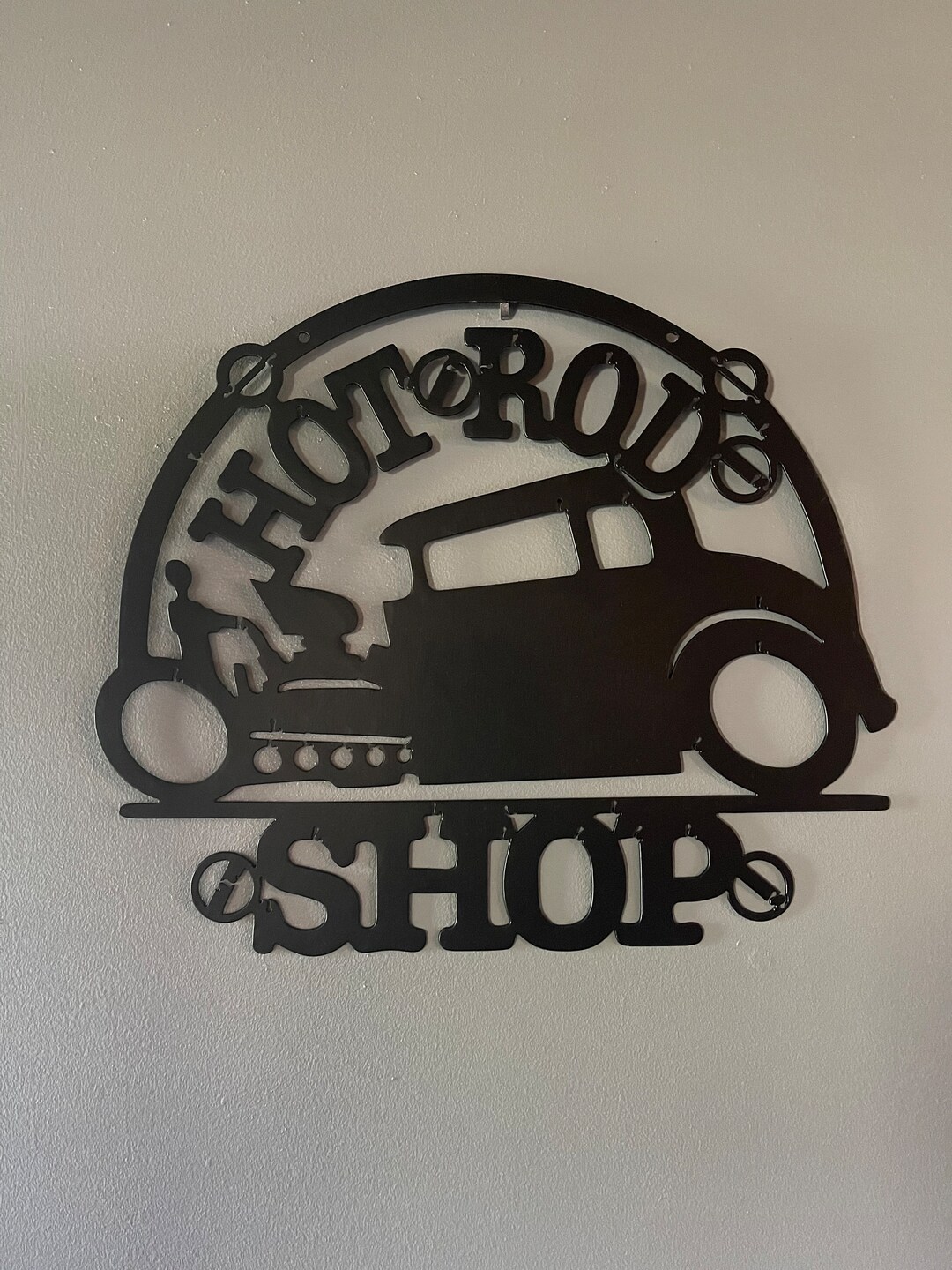 Vintage Hot Rod Metal Sign Cutout - Etsy