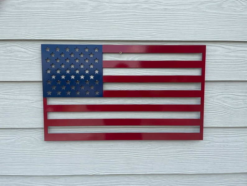 Metal American Flag / American Flag / Flag / Metal Art / Art / Cnc ...