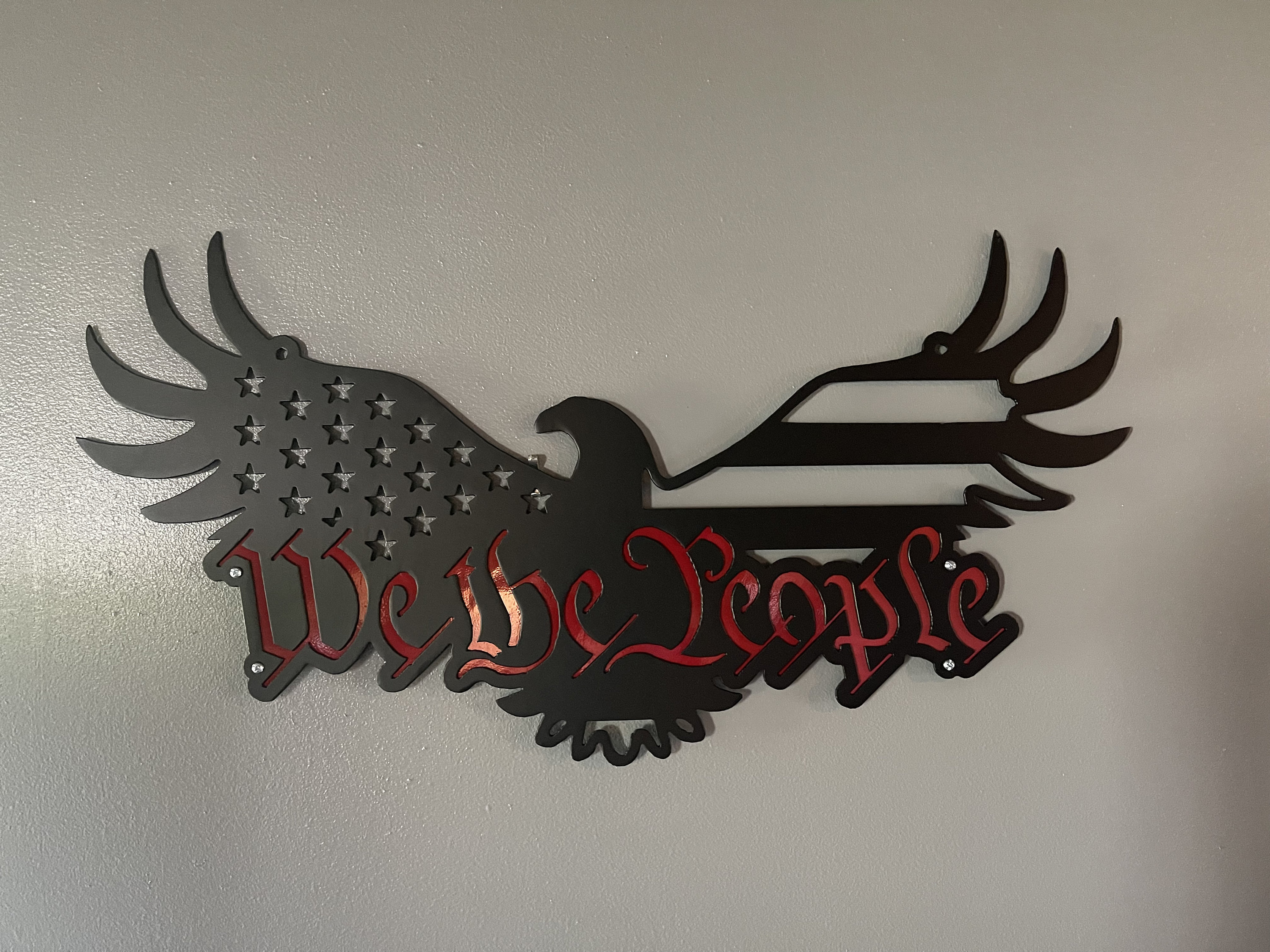 We the People Eagle Metal Sign Cutout - Etsy