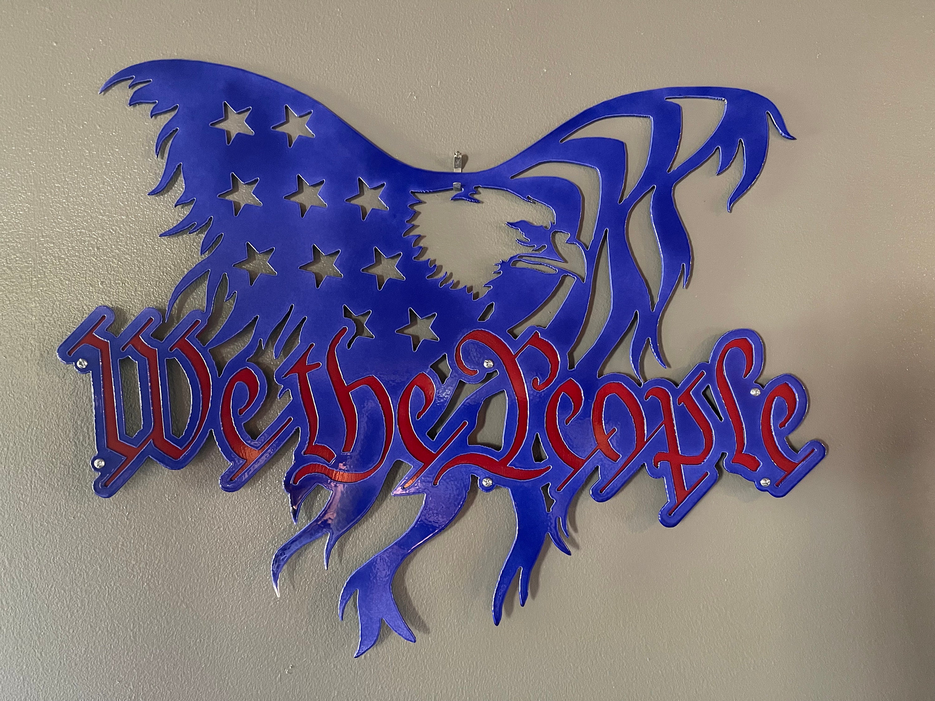 We the People Eagle Metal Sign Cutout - Etsy