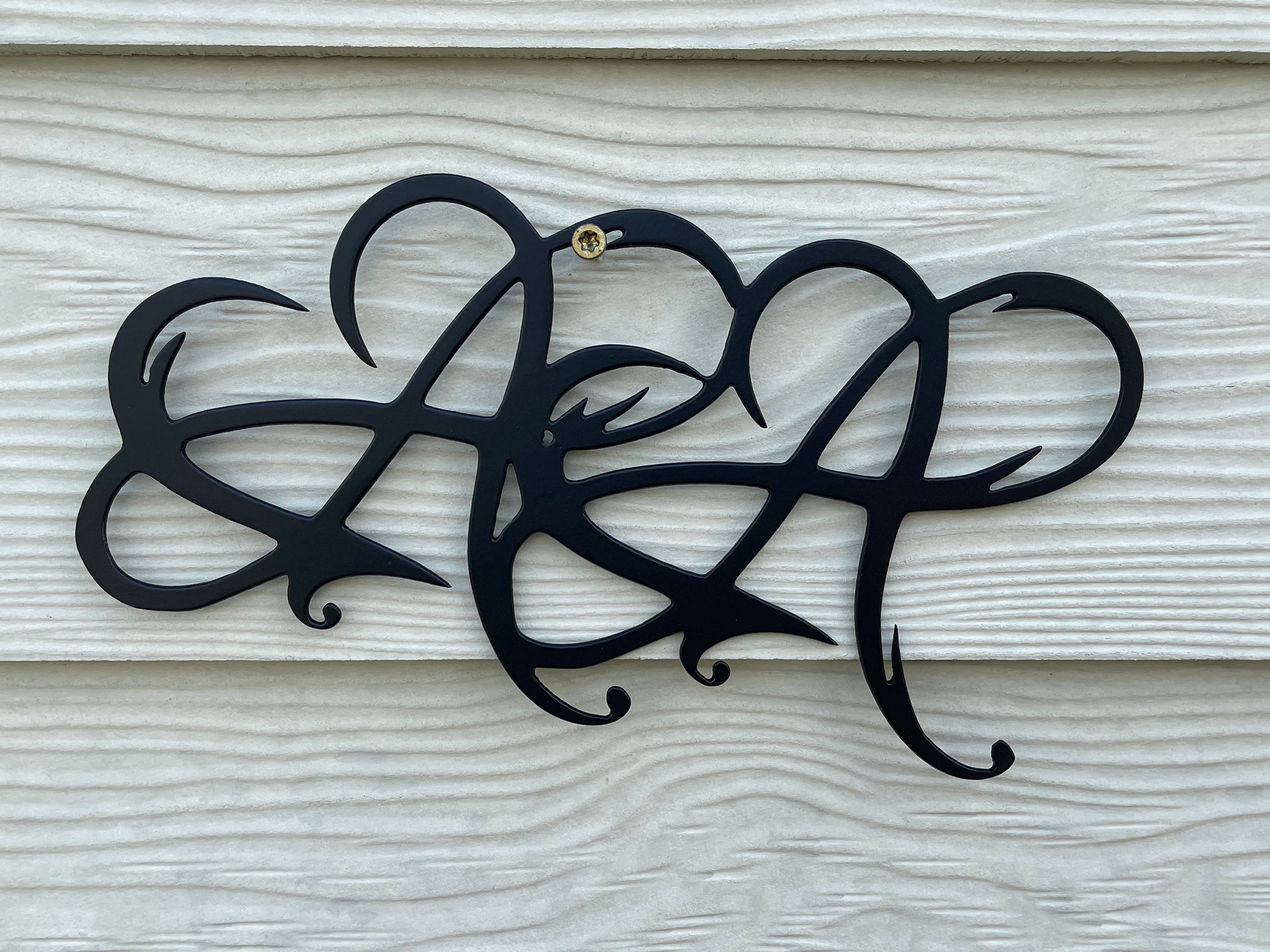 Double Infinity Heart - Steel Wall Decor Metal Wall Art / Metal Home ...