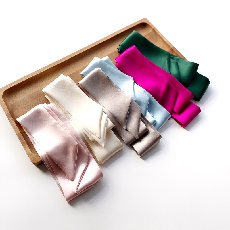 Silk Hair Ribbon Scarf - Etsy