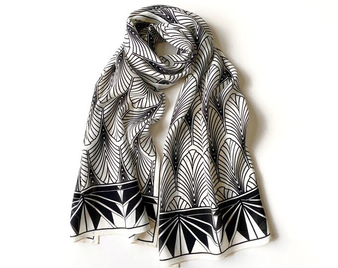 Awesome Vintage Silk Motorcycle Scarf - Black/white Checked - Awesome ...