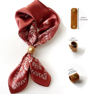 Handmade Leather Scarf Ring, Neckerchief Slide, Scarf Buckle - Etsy