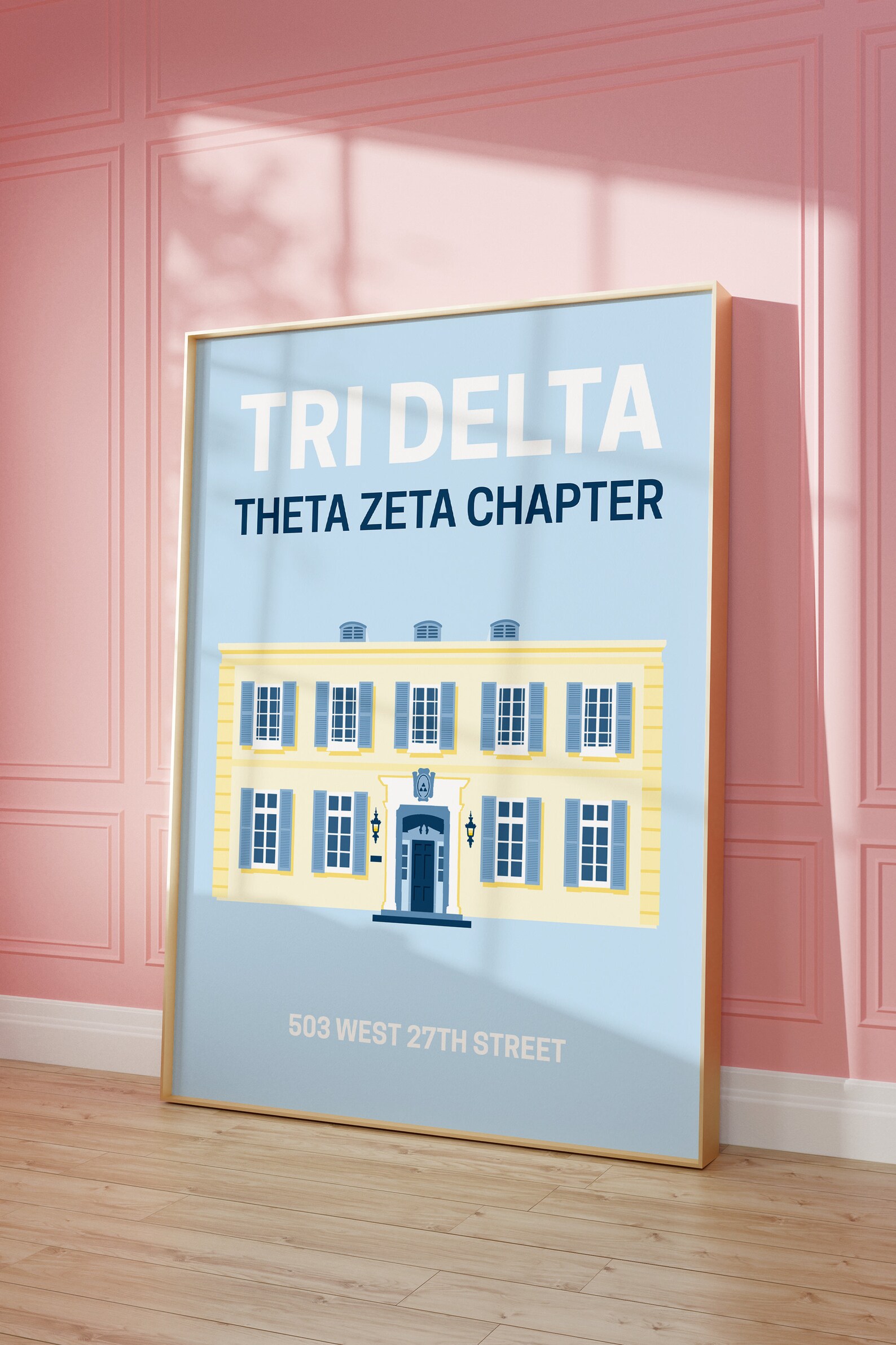 Delta Delta Delta Austin Preppy Artwork DIGITAL DOWNLOAD - UT Tower ...