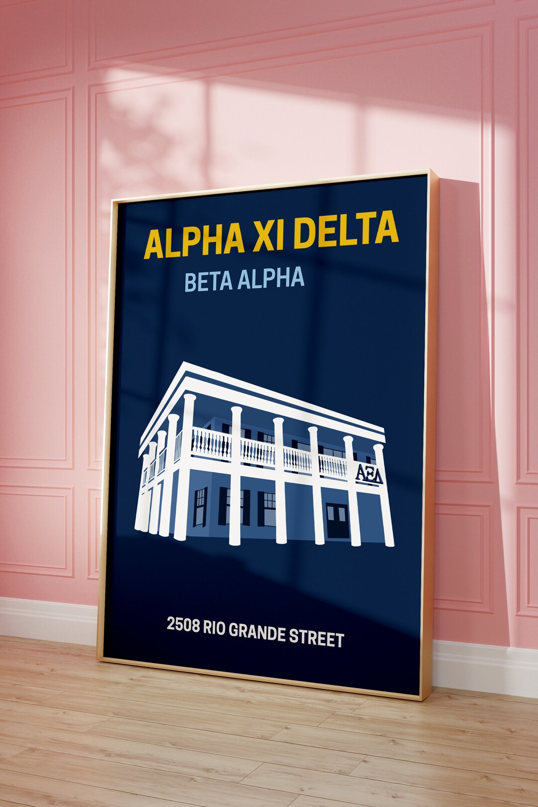 Alpha Xi Delta Austin Preppy Artwork DIGITAL DOWNLOAD - UT Tower ...