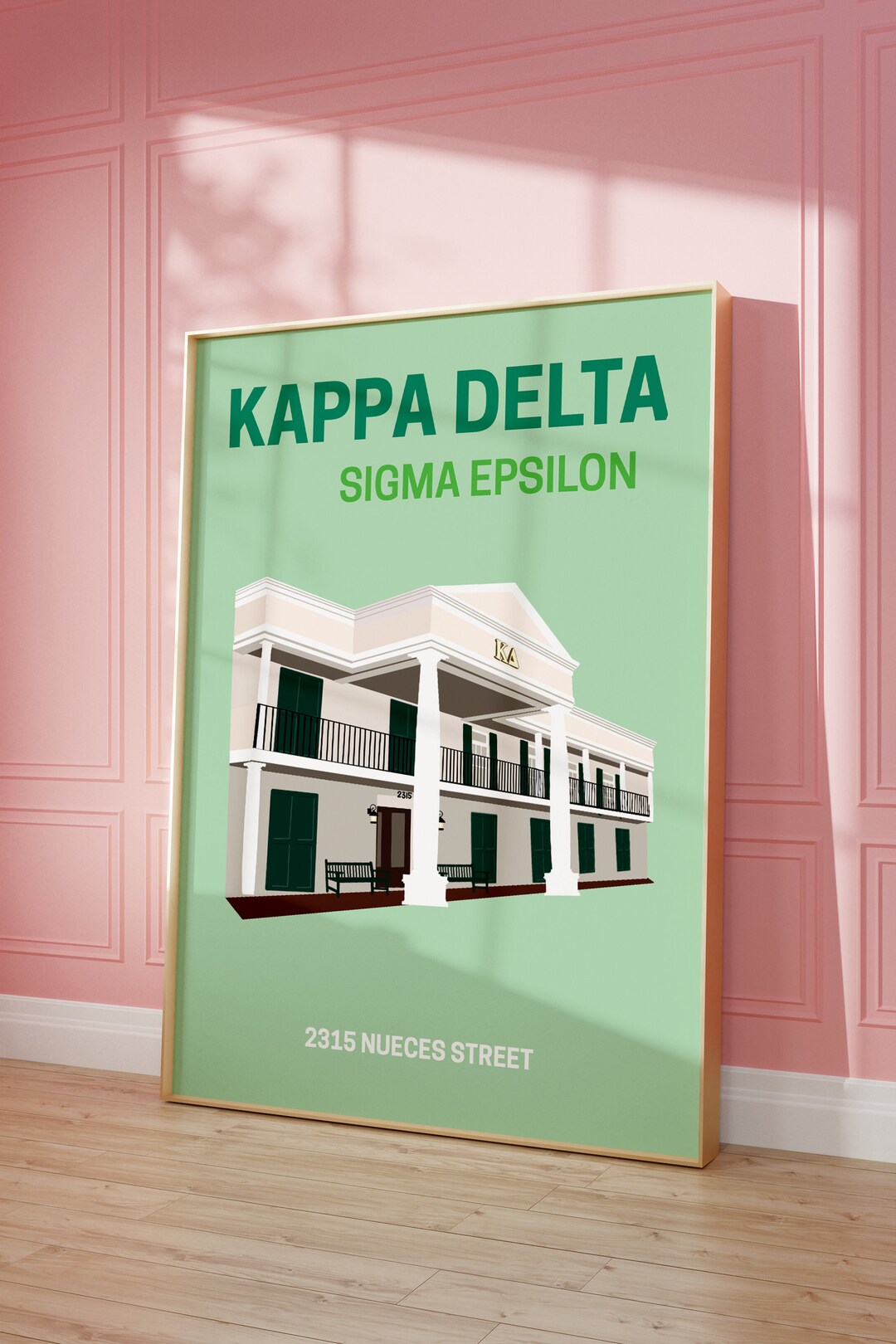Kappa Delta Austin Preppy Artwork DIGITAL DOWNLOAD - UT Tower Download ...