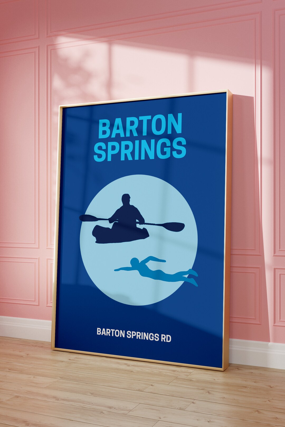 Barton Springs Austin Preppy Artwork DIGITAL DOWNLOAD - UT Tower ...