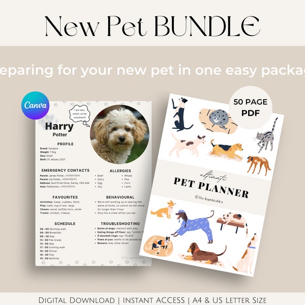 Puppy Milestones Tracker PDF Printable Instant Digital Download Puppy ...