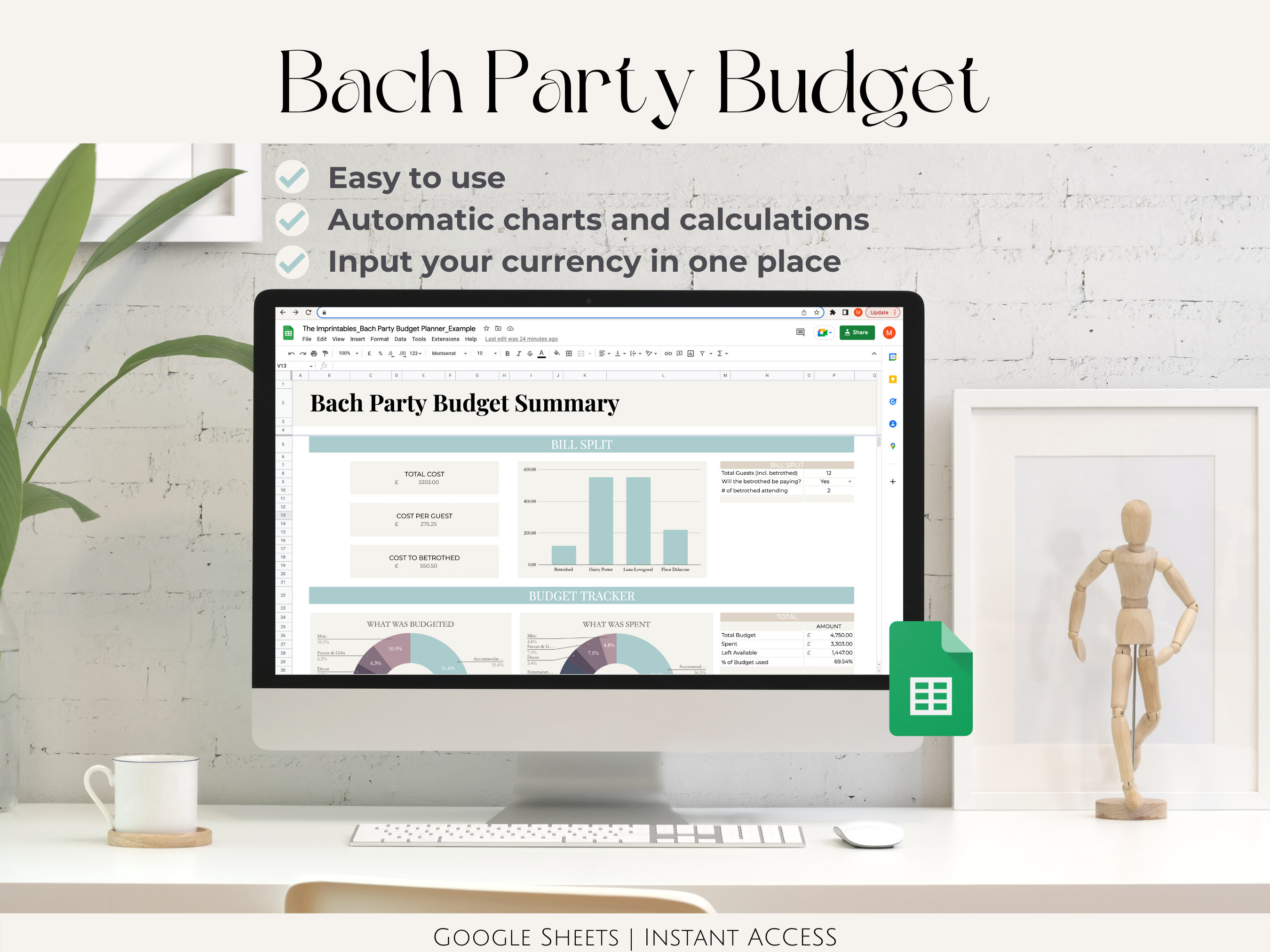 Bach Party Planning Bundle: Bach Party Planner and Budget Spreadsheet ...
