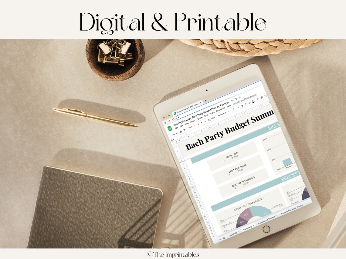 Bach Party Planning Bundle: Bach Party Planner and Budget Spreadsheet ...