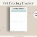Pet Feeding Tracker PDF Printable | Instant Digital Download | Puppy ...