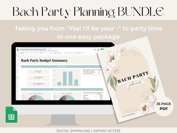 Bach Party Planning Bundle: Bach Party Planner and Budget - Etsy