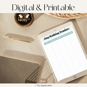 Dog Walking Tracker PDF Printable | Instant Digital Download | Puppy ...