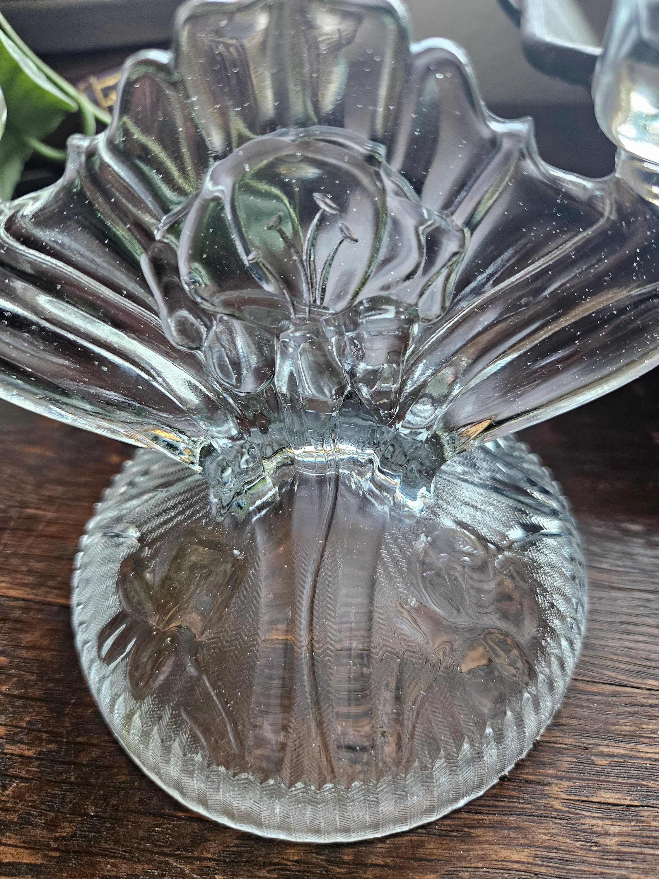 Iris Herringbone Pattern Depression Glass Candelabra by Jeanette Glass ...