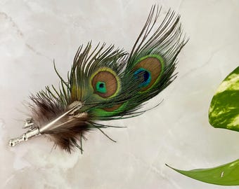 Rustic Blue Mallard Feather Boutonniere | Outdoor Wedding Ceremony ...