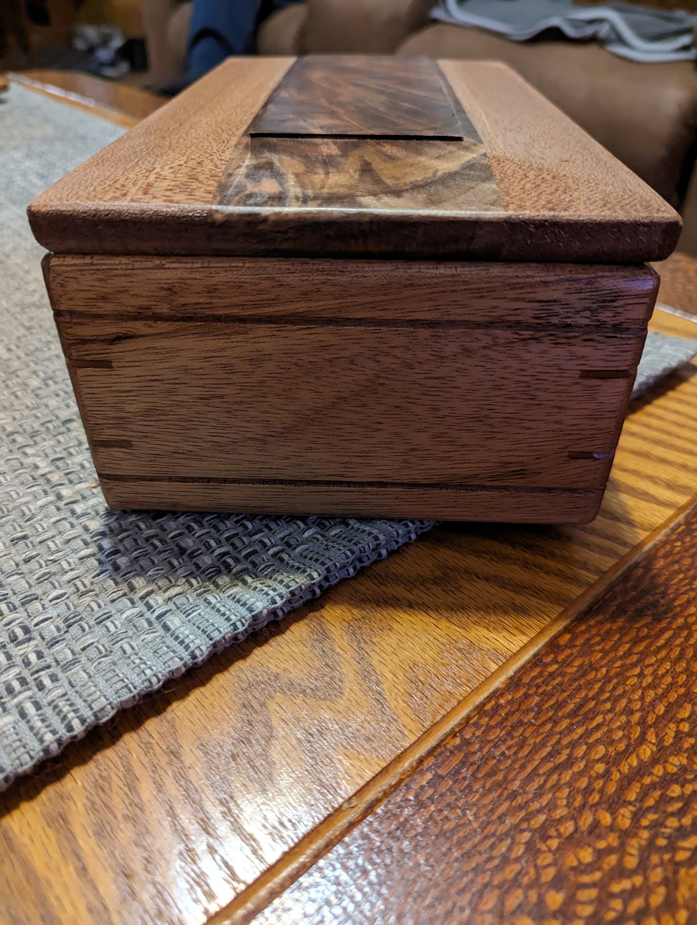 Mahagony and Walnut Keepsake Box - Etsy