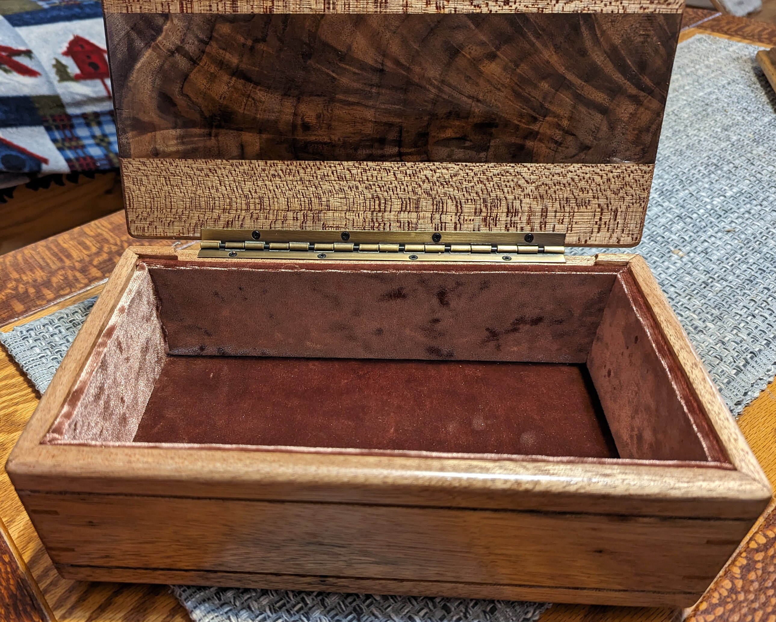 Mahagony and Walnut Keepsake Box - Etsy