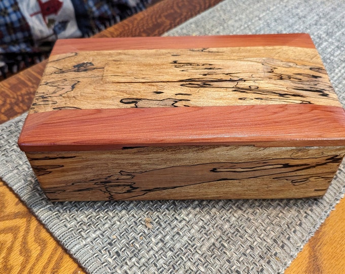 Spalted Maple With Cedar Trim Keepsake Box - Etsy