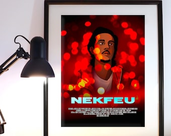 Affiche paroles Nekfeu Poster musique Elle pleut - Etsy France