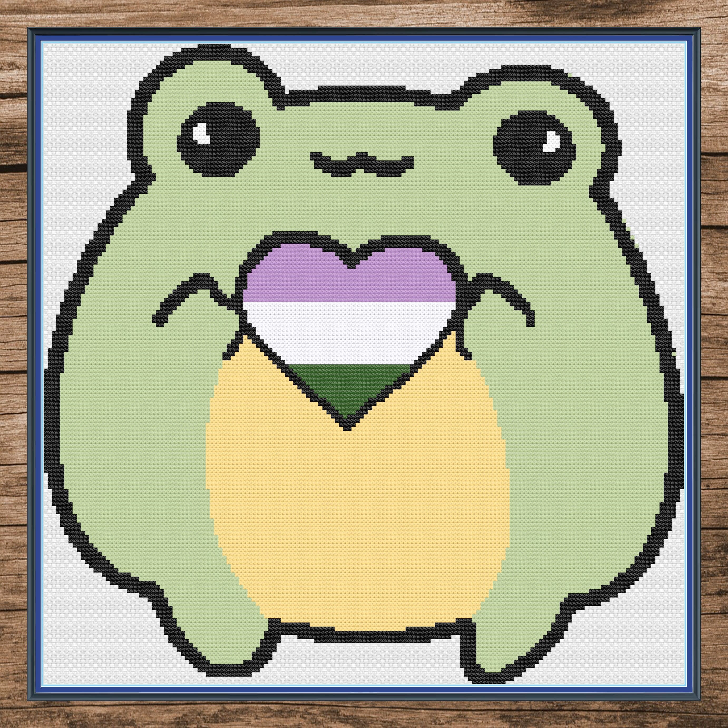 Genderqueer Pride Flag Cross Stitch Pattern Pack - Etsy