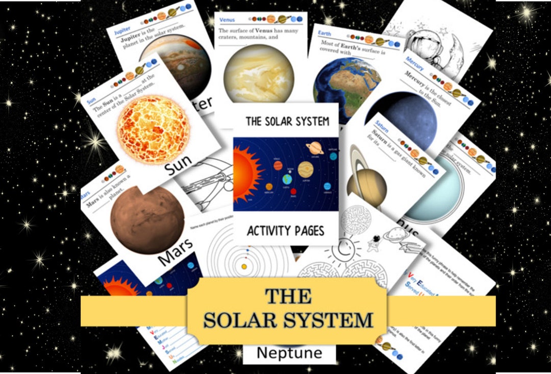 Solar System Printables / Science Worksheets Grades 3-5 - Etsy