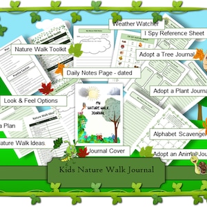 Kids Nature Walk Journal / Printable Outdoor Adventure Workbook ...