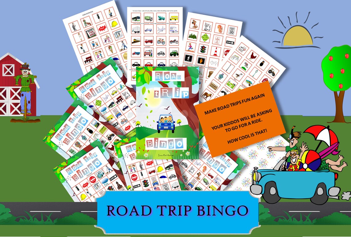 ROAD TRIP BINGO / Road Trip Games/ Printable Activities for Kids - Etsy