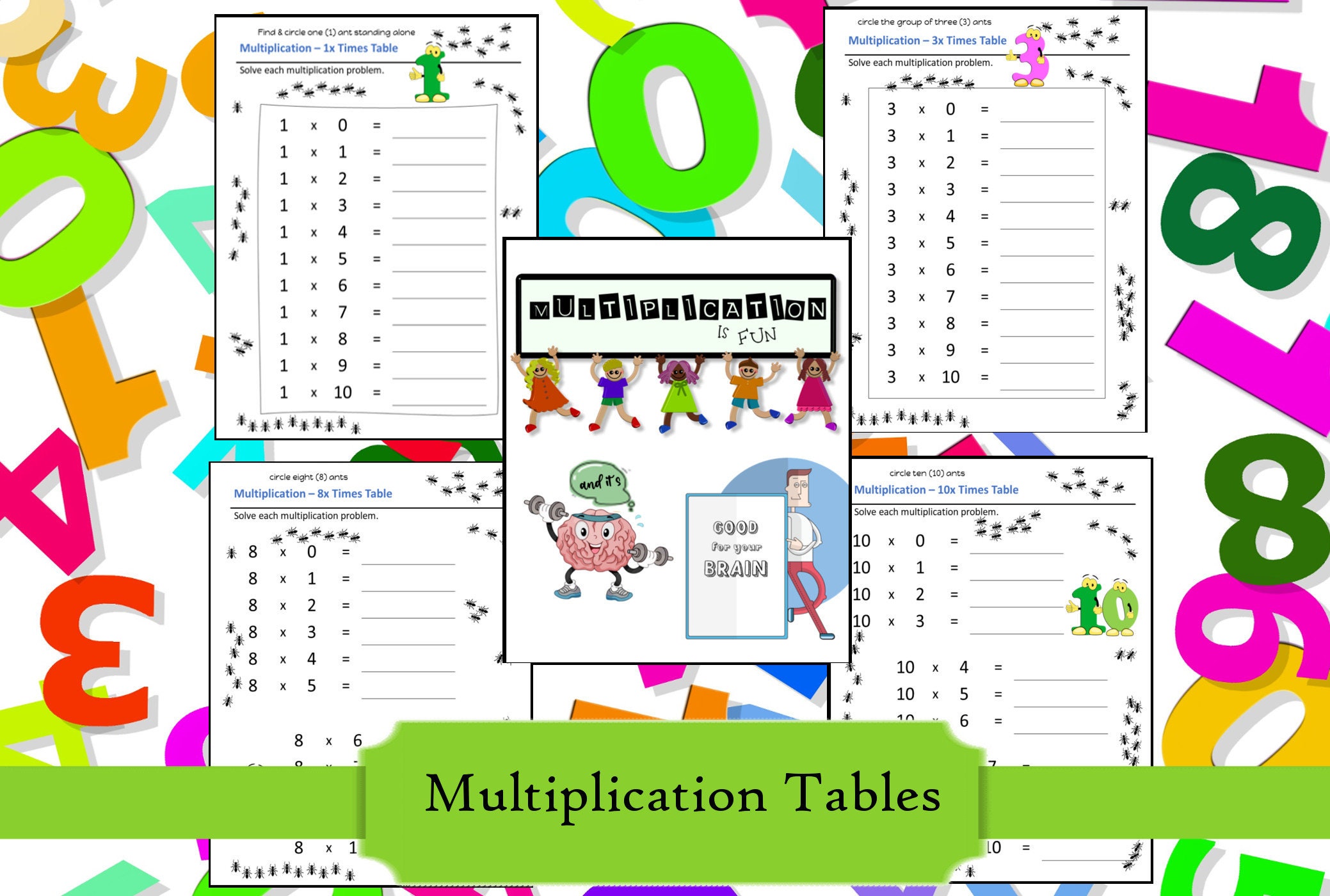 Multiplication Tables Worksheets/classroom Printables - Etsy