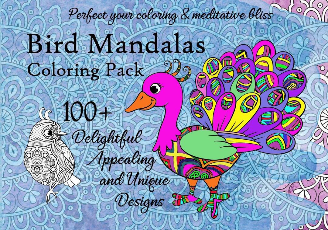 Bird Mandalas Printable Coloring Pages - Etsy