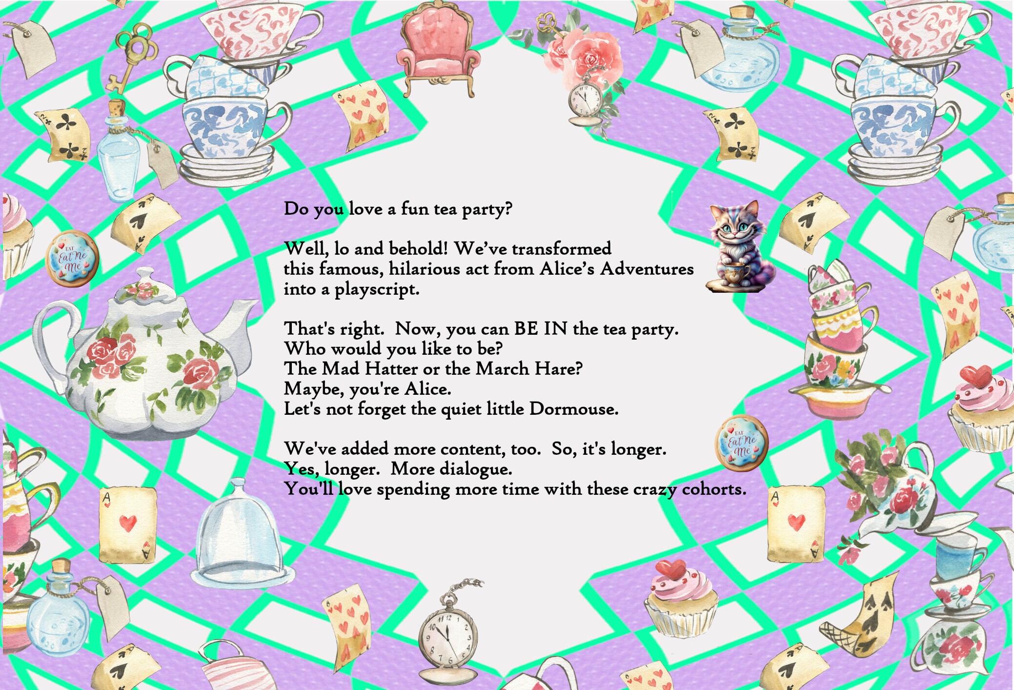 PLAYSCRIPTS FOR KIDS - the Mad Hatters Tea Party - Etsy