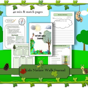 Kids Nature Walk Journal / Printable Outdoor Adventure Workbook ...