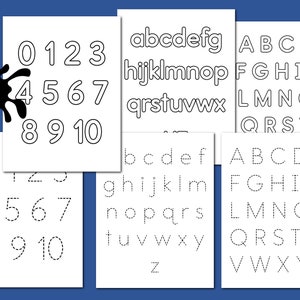ABC & 123 Worksheets / Letters and Numbers Printables - Etsy