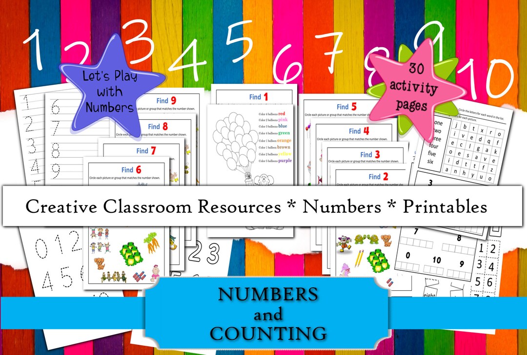 Numbers and Counting Practice Worksheets / 30 Printable Numbers ...